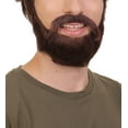 HPO Adult Men's Dark Brown Boxed Beard, High Quality Synthetic Fiber ...