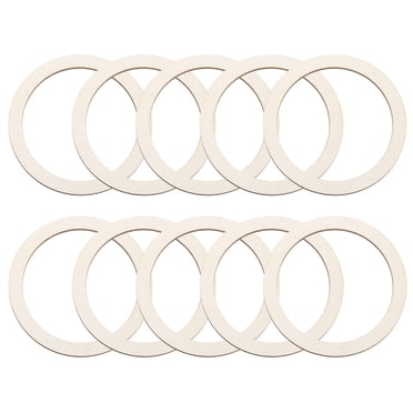 Uxcell 20mm Natural Wooden Rings, 30 Pack Wood Ring Round Linking Rings ...
