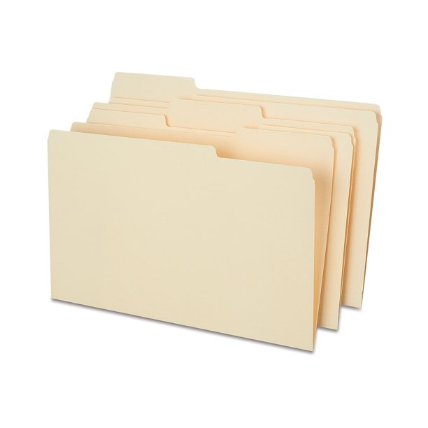 Staples Heavyweight Manila File Folders 3 Tab Legal 50/Box 810353 ...