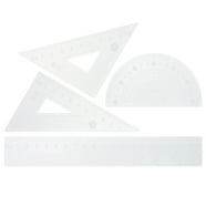 Uxcell Triangle Ruler Square Set 30/60, 45/90 Degrees 17cm/18cm ...