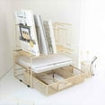 Blu Monaco Monte Desk Organizer with File Sorters and Drawer - Gold ...