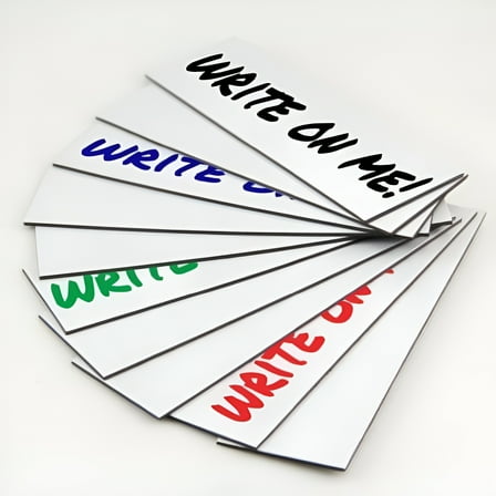 54 Pieces Magnetic Dry Erase Labels - 9 Colors Reusable Name Plate Tags ...