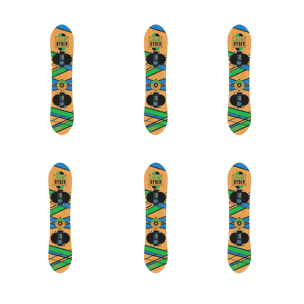 AIRHEAD Snow Ryder 110 Centimeter Entry Level Kid's Hardwood Snowboard ...