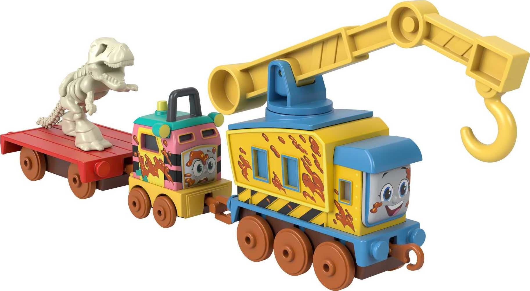 Thomas & Friends Dino Fix ‘Em Up Friends Push-Along Vehicle Set ...