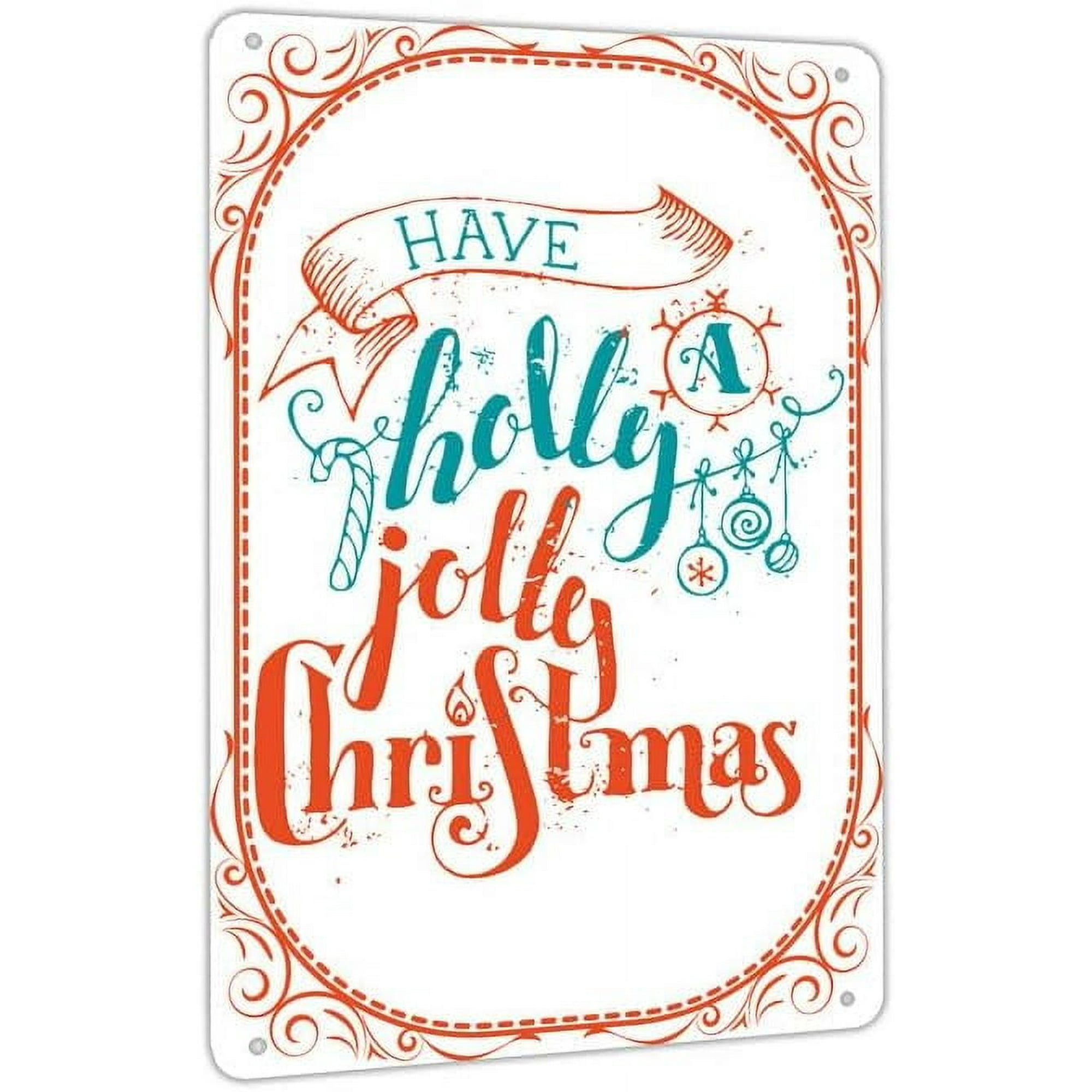 Click here for Aocisuki Have Holly A Jolly Christmas Metal Sign R... prices