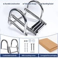 3 Steps Pontoon Boat Ladder, Stainless Steel Folding Telescoping Rear ...