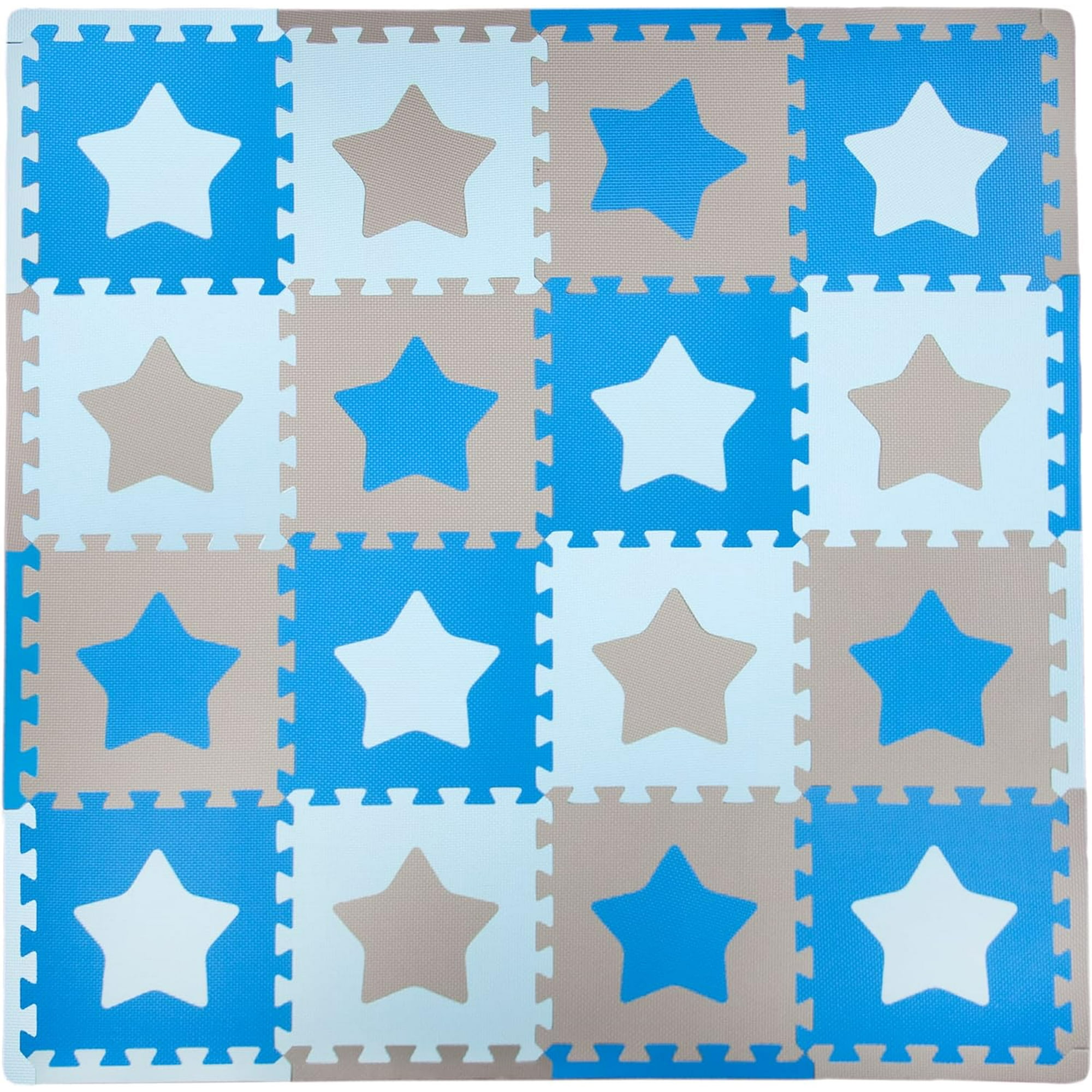 Click here for Gfdyree Playmat Set 16-Piece Stars  Blue/Grey prices
