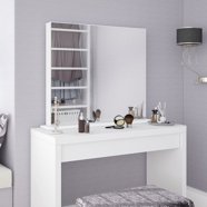Boahaus Aphrodite Modern Vanity Table, White Finish, for Bedroom ...