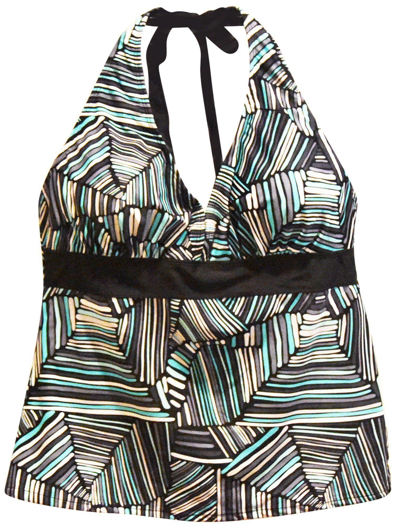 Heat Women's Plus Size Halter Tankini Swimsuit Top - Walmart.com