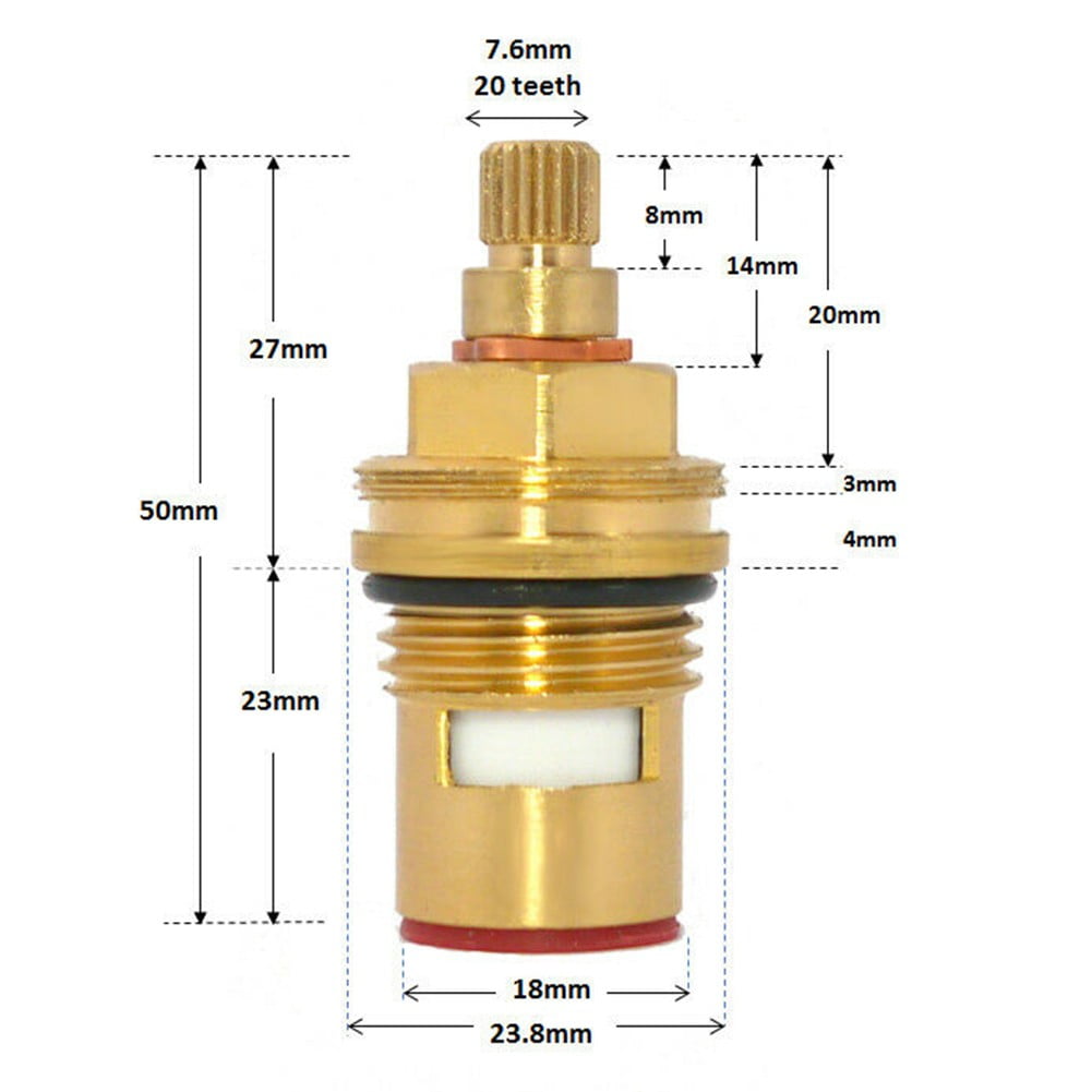 BCLONG Tap Cartridge Quarter Turn Ceramic Mixer Valves Inserts 50mm X bclong-tap-cartridge-quarter-turn-ceramic-mixer-valves-inserts-50mm-x