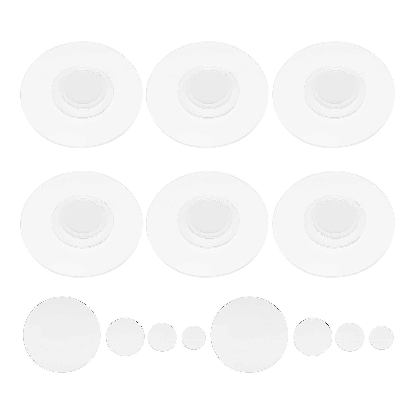 40pcs Reusable Round Acrylic Sheets Acrylic Discs Miniature Dolls Base ...