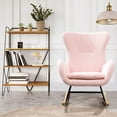 KINFFICT Accent Rocking Chair for Nursery, Upholstered Glider for ...