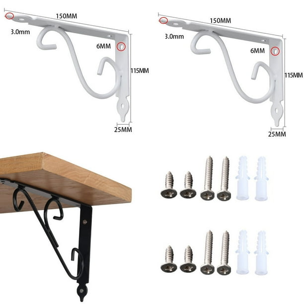 2-piece set (white, about 150*115*25mm) folding table stand Triangular ...