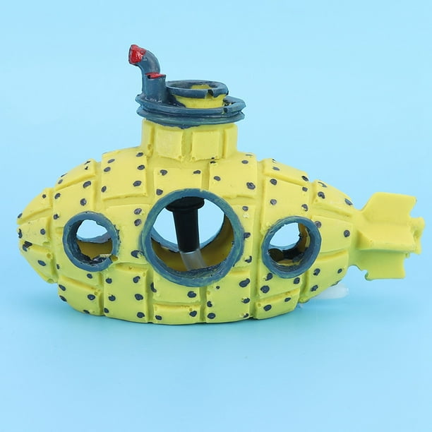 Aquarium Air Bubbler,Realistic Yellow Submarine Oxygen Fish Tank ...