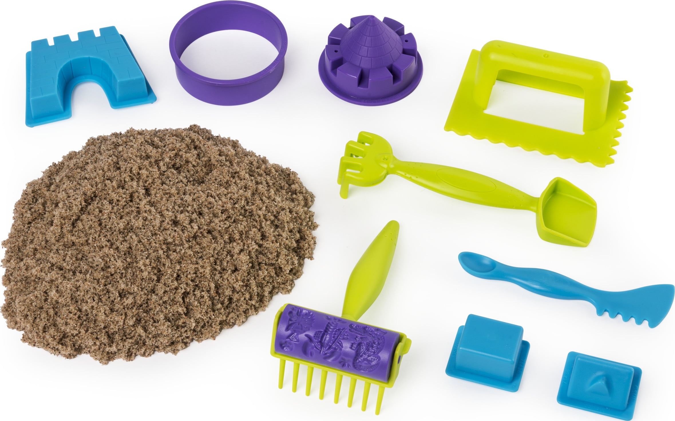 Kinetic Sand, Beach Day Fun Playset with Castle Molds, Tools and 12 oz ...