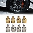 8pcs Car Valve Key Metal Valve Cap with Key Valve Extractor Car Valve ...