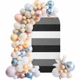 4FT Arch Backdrop Covers, Grey Black White Striped Wedding Arch Cover ...
