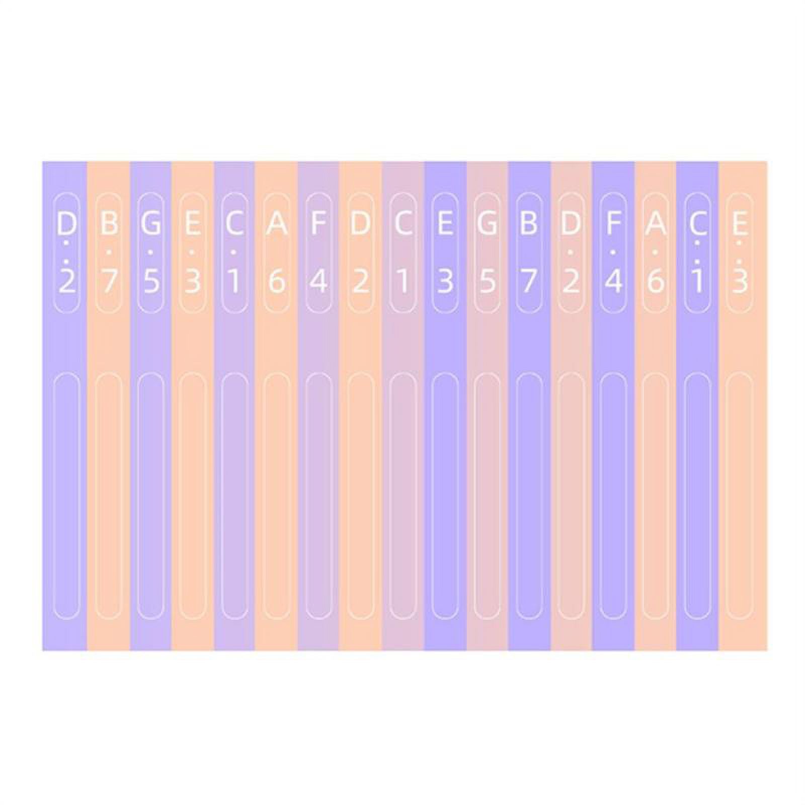 African Kalimba Thumb Scale Note 17 Key Sticker Music For Learner Set ...