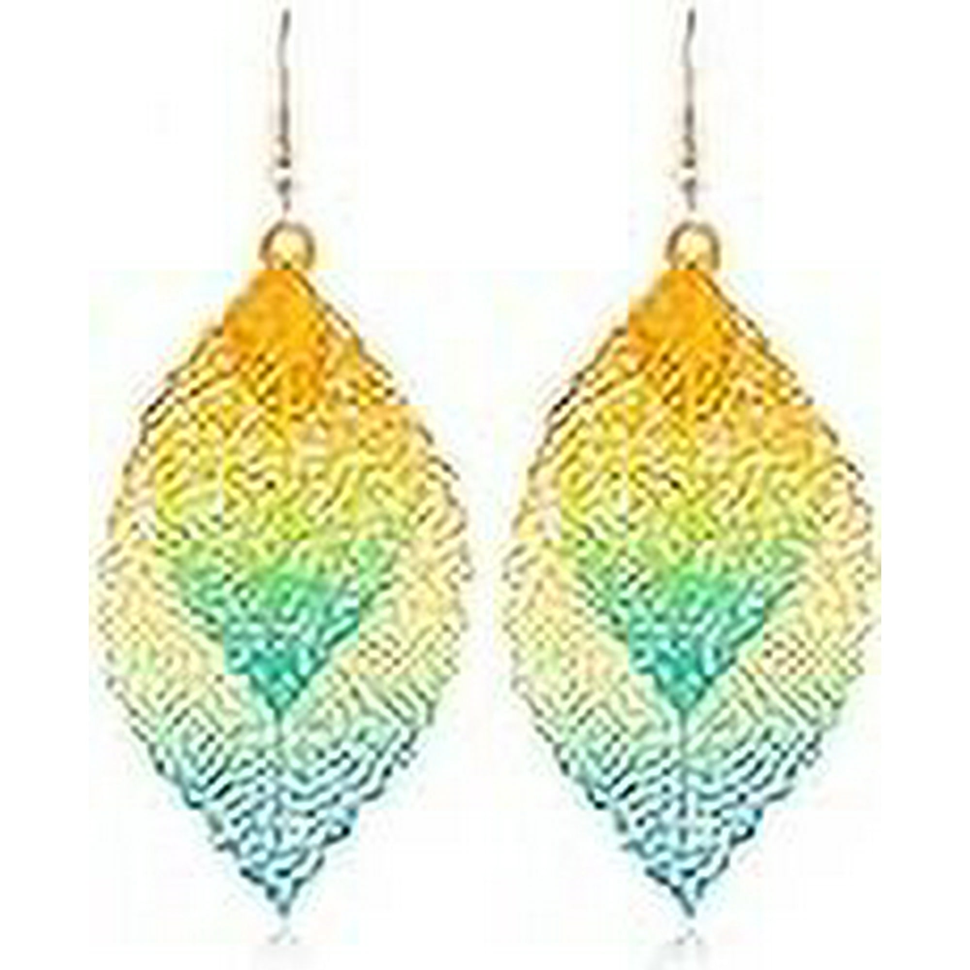 Click here for Pengtai Leather Dangle Earrings For Women Print Le... prices