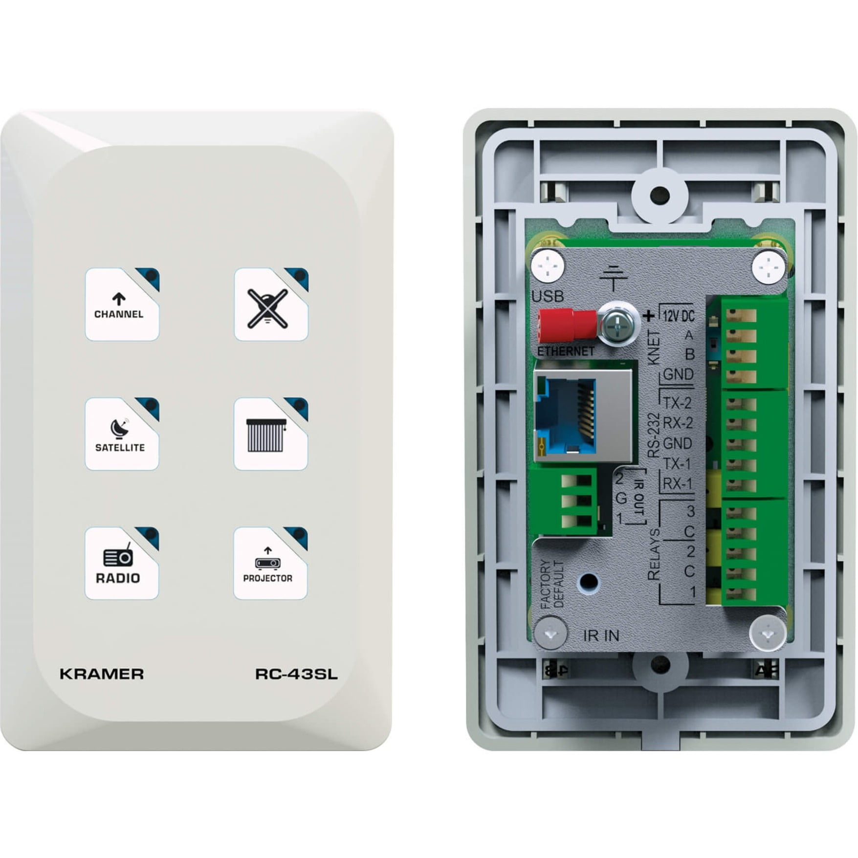 Kramer 6-Button Touch-Sensitive Ethernet Control Keypad (US) - Walmart.com