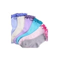 TeeHee Little Kids Girls Cotton Double Ruffle Crew Socks 6 Pair Pack (3 ...