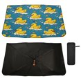 BZSMCE Yellow Rubber Duck and Golden Crown Car Windshield Foldable ...