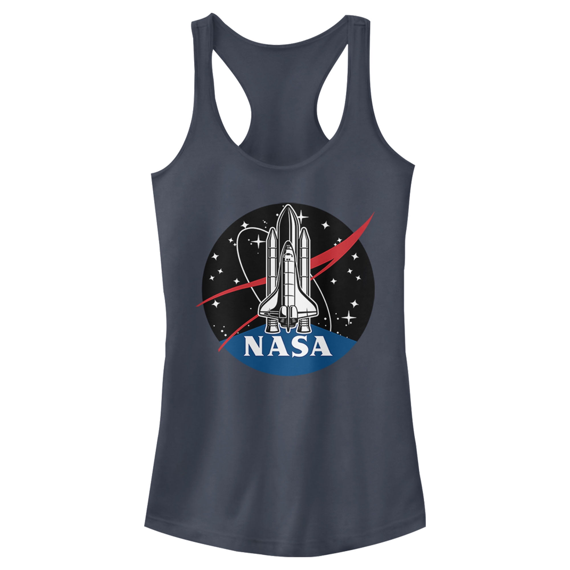 Junior's NASA Rocket Logo Racerback Tank Top Indigo Large - Walmart.com