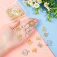 64Pcs 8 Style Alloy & Iron Chandelier Component Links Fleur De Lis ...