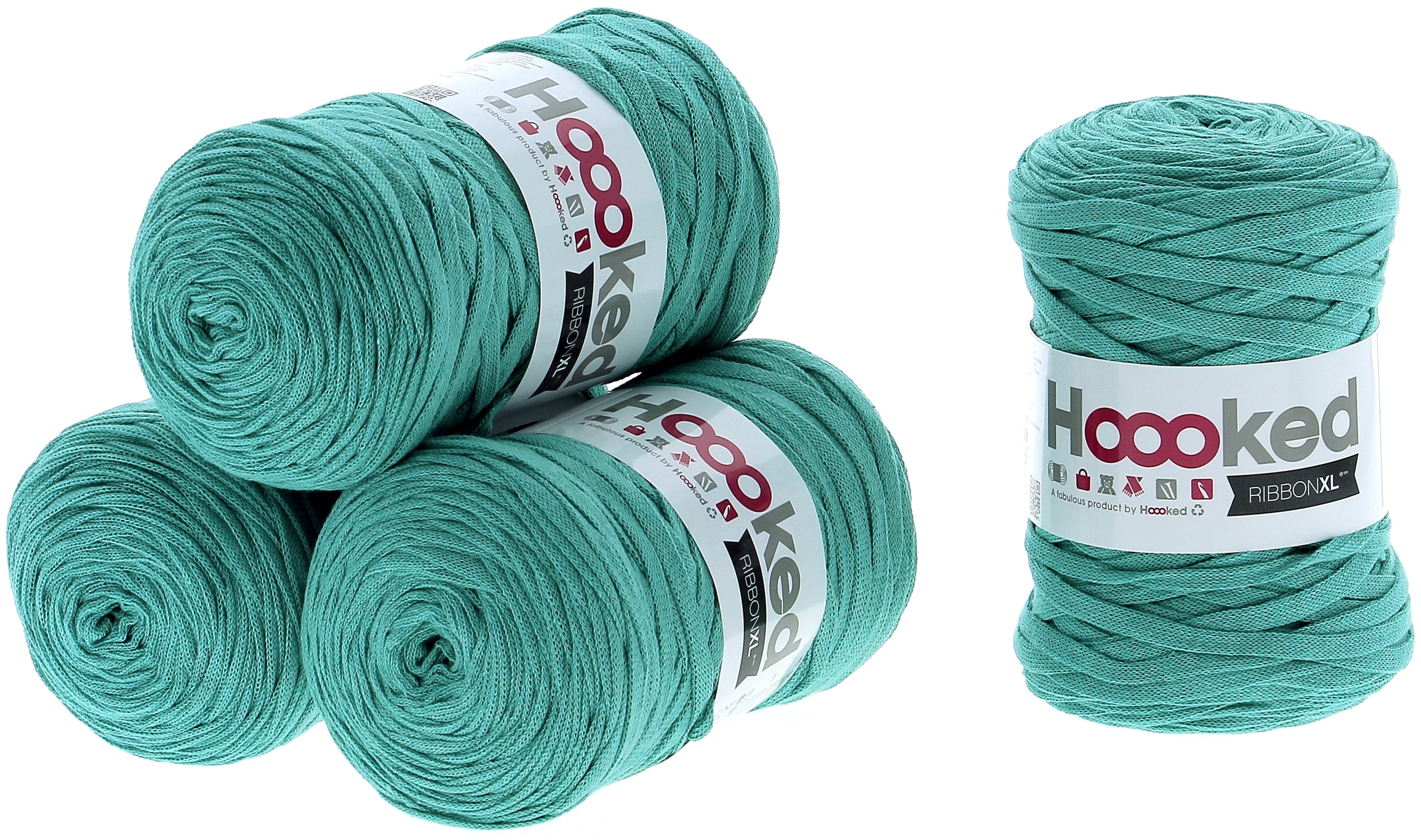 Hoooked Ribbon XL Yarn 4/Pk-Happy Mint - Walmart.com