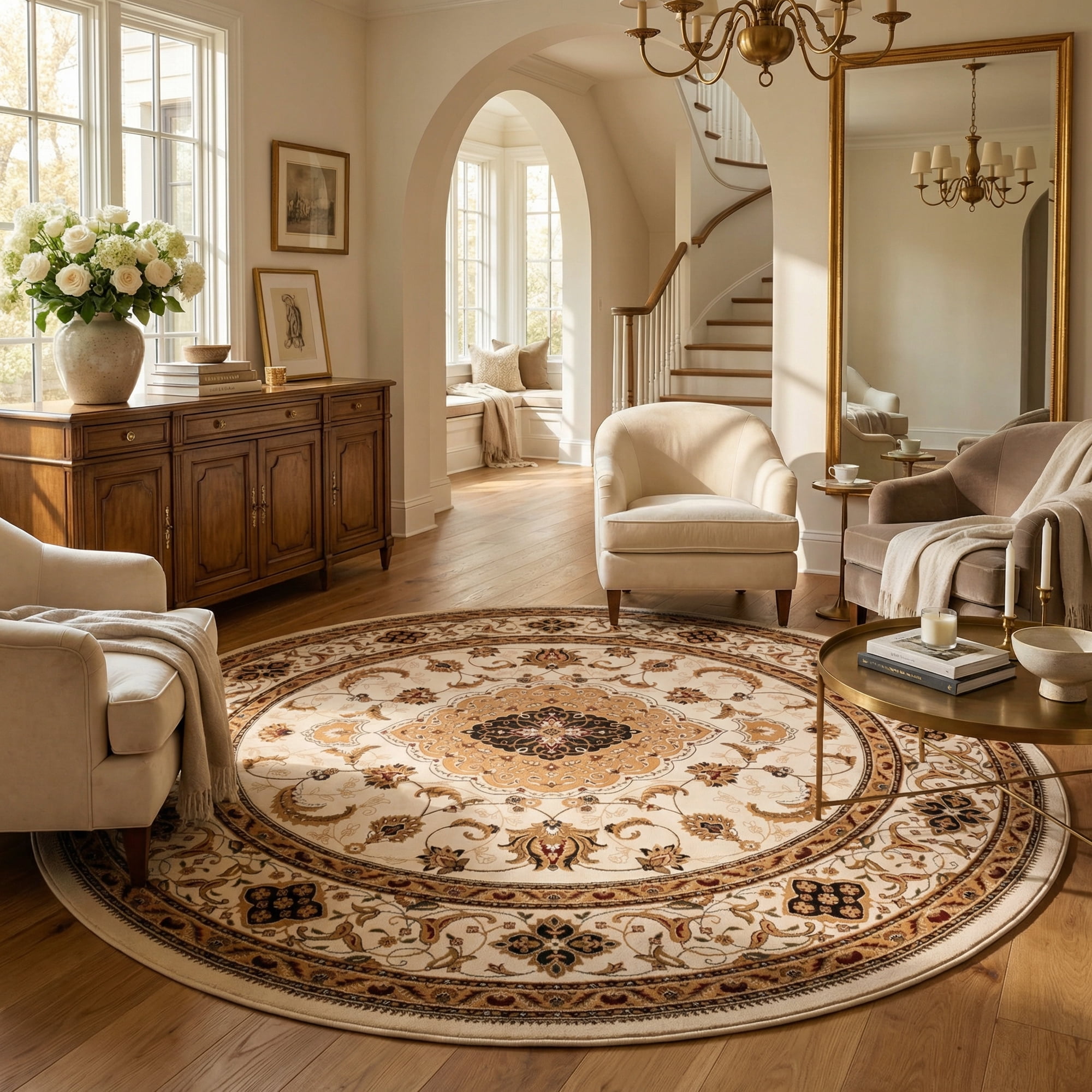 Click here for Rug Branch Majestic 8 Rnd Cream 76 Round prices