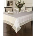 Violet Linen Legacy Cobblestone Design, Macrame Lace Border, Polyester ...