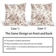 Vintage Floral Pillow Covers 18x18 Inch Set of 2 Light Brown and Cream ...