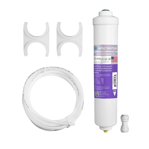 APEC 10" Alkaline High Purity pH+ Calcium Carbonate Inline Filter Kit ...