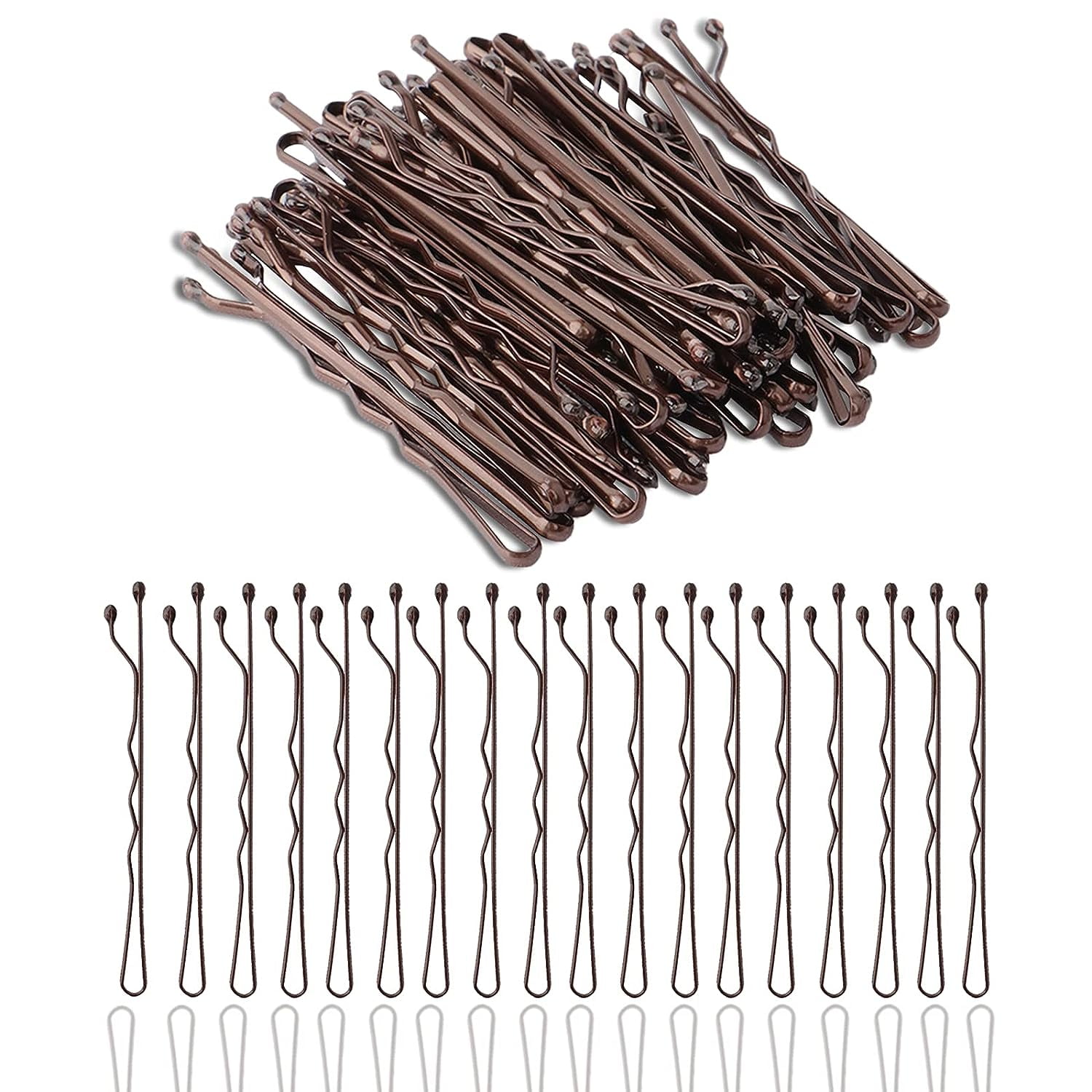 Hair Pins, 50pc Brown Bobby Pins Hair Grips, Ideal for Fine Hair - Does ...