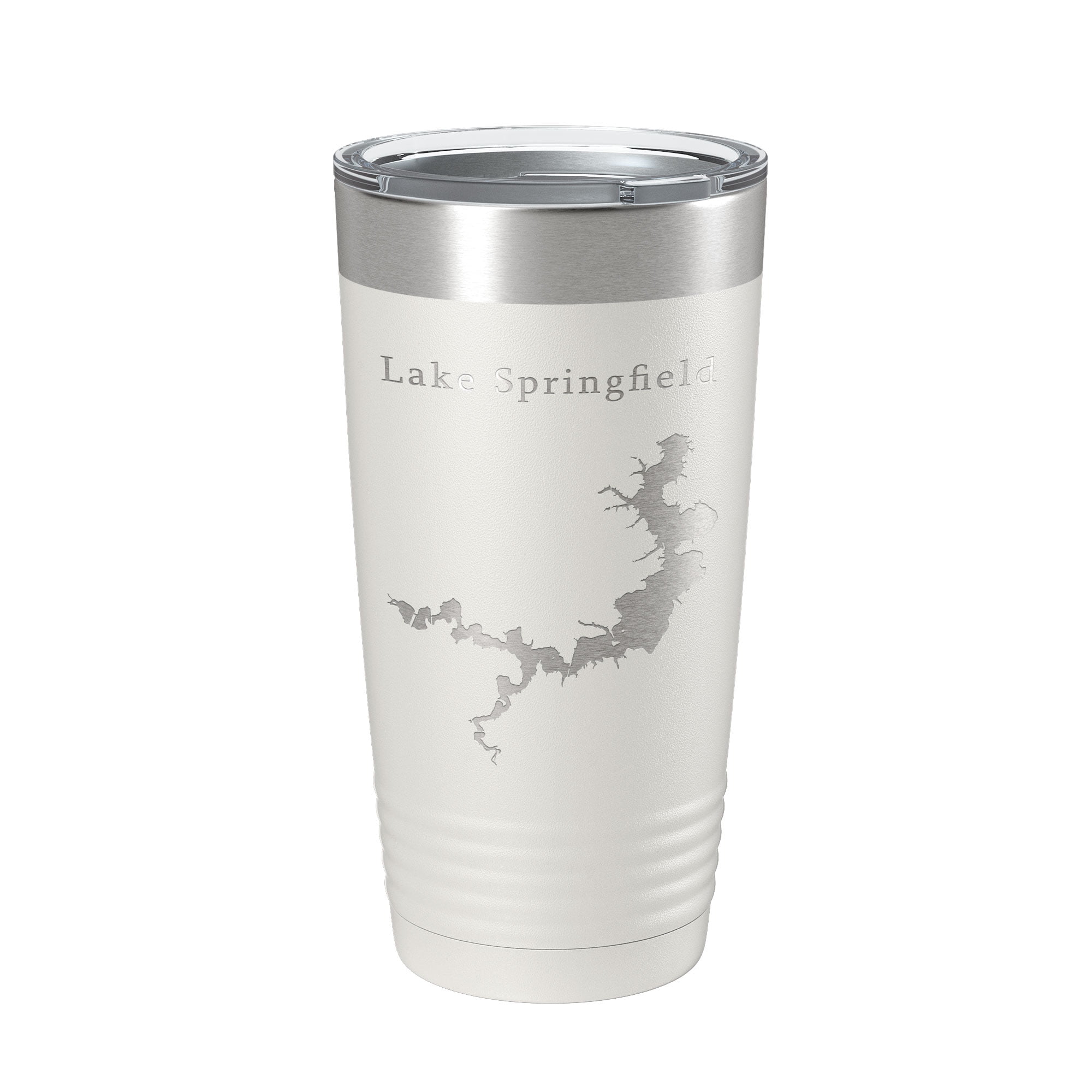 Lake Springfield Map Tumbler Travel Mug Insulated Laser Engraved Coffee ...