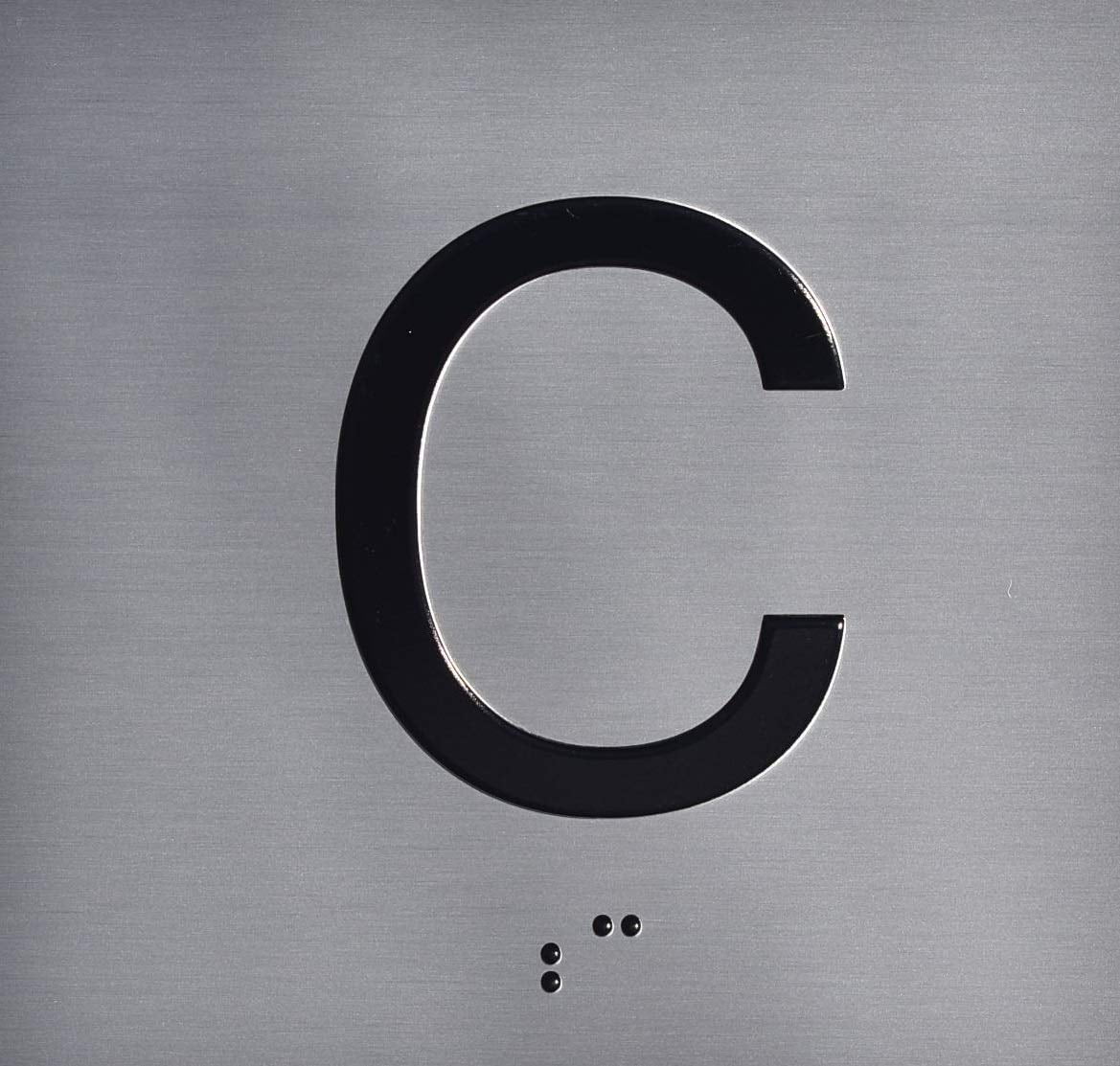 C Floor Elevator Jamb Plate Sign (Cellar Floor) with Braille and Raised ...