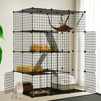 Dextrus Outdoor Play Large 5-Tier Metal Cat Cage, DIY Catio with Cube ...