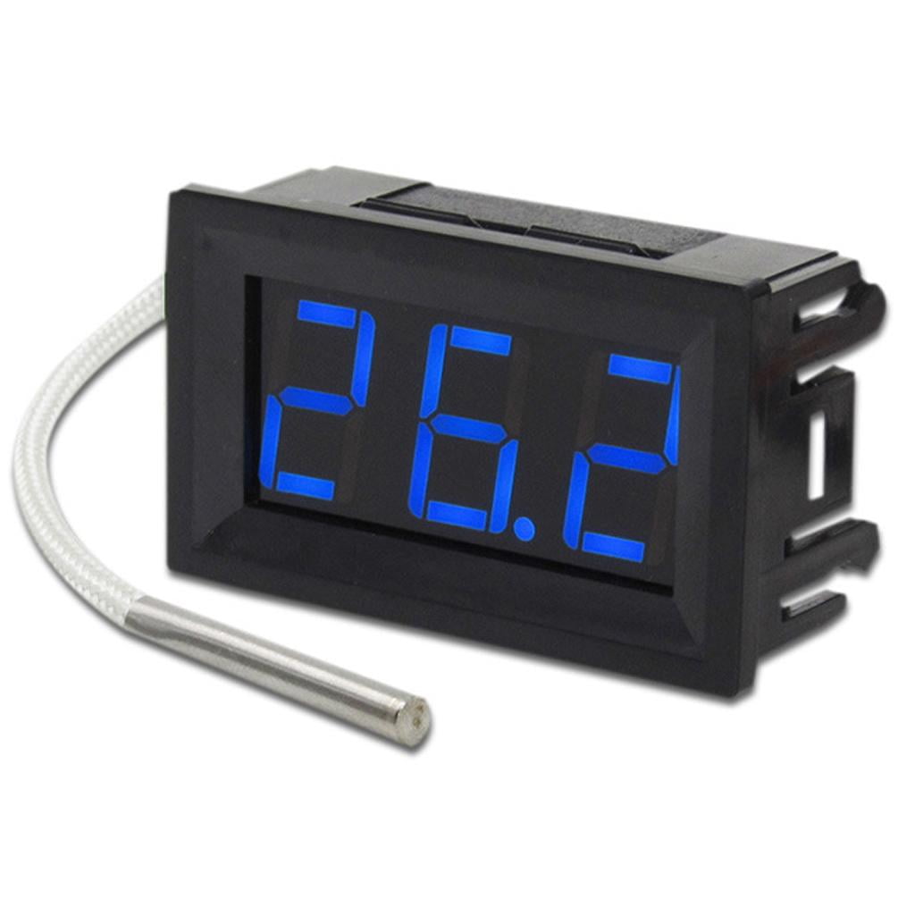 Monitor azul del metro del indicador de temperatura del refrigerador ...