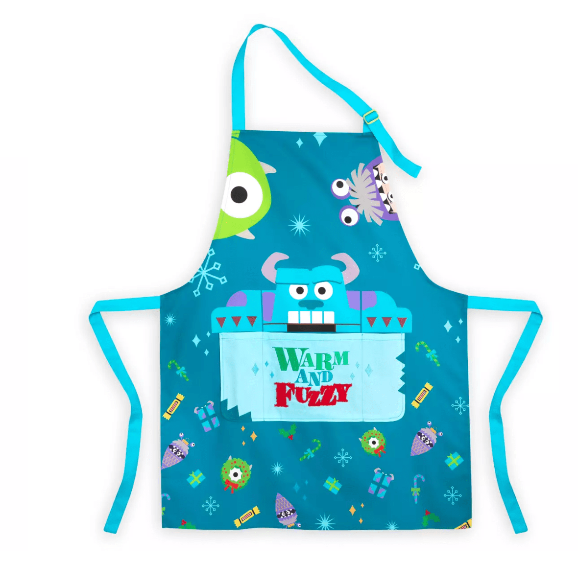 Disney Parks Monsters, Inc. Warm and Fuzzy Holiday Apron for Adults New ...