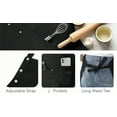 2 Pack Adjustable Black Aprons for Men & Women with Stylish Pink Fan ...