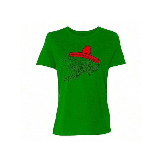 Playera De Viva Mexico Con Sombrero Charro Fiestas Patrias SeptiembreIndependencia Color Verde ...
