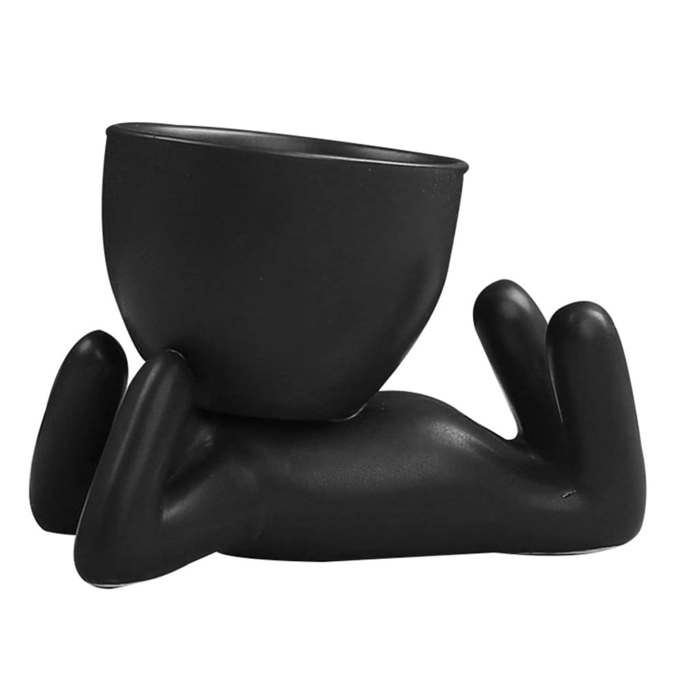 Humanoid Ceramic Flower Pot Creative Modern Design Planter Flower Pot ...