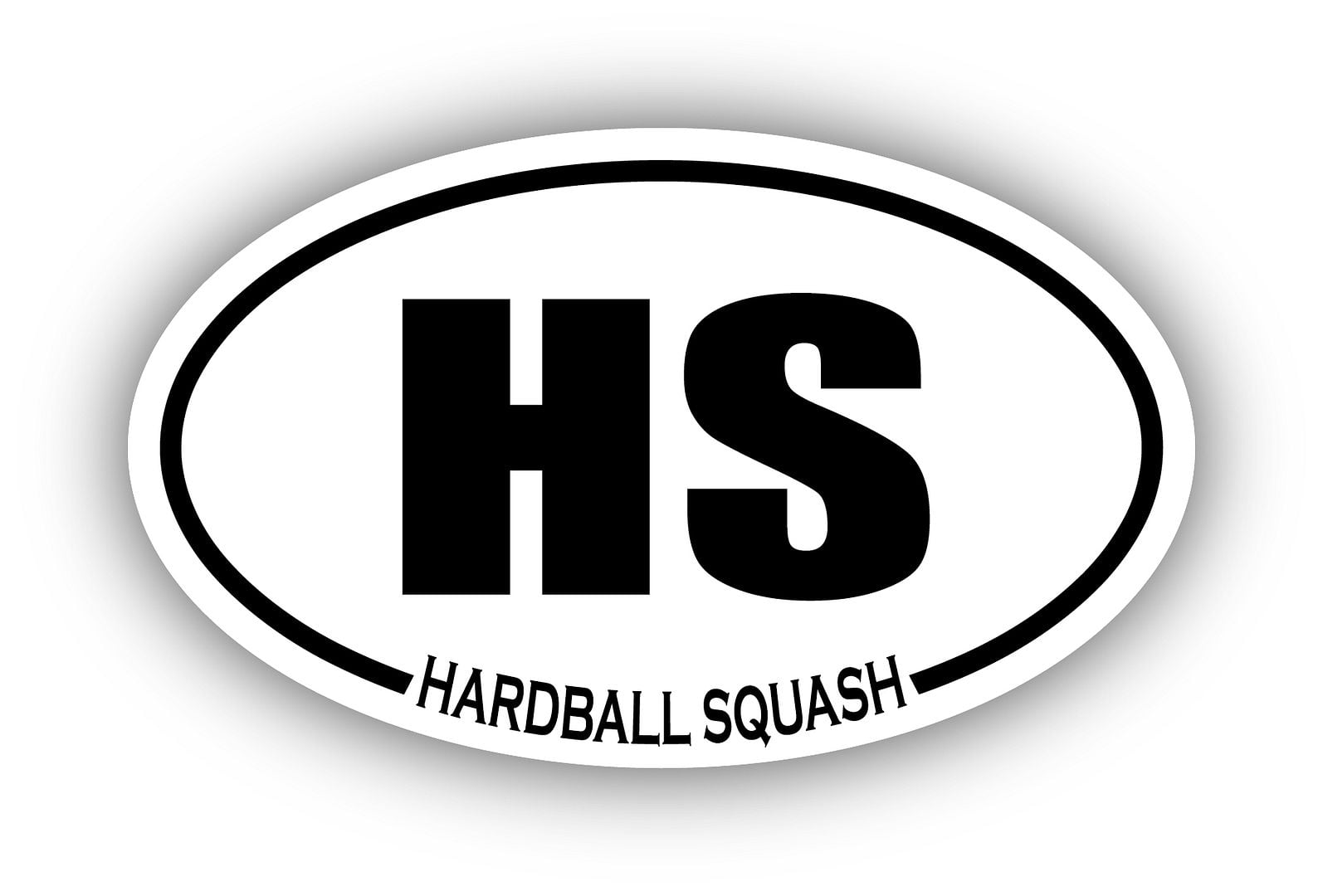 Hardball Squash HS Oval Bumper Sticker 3M Vinyl Decal 3 in x 5 in ...