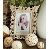 DecMode 4" x 6" Handmade Intricate Carved Brass Scroll Photo Frame (3 ...