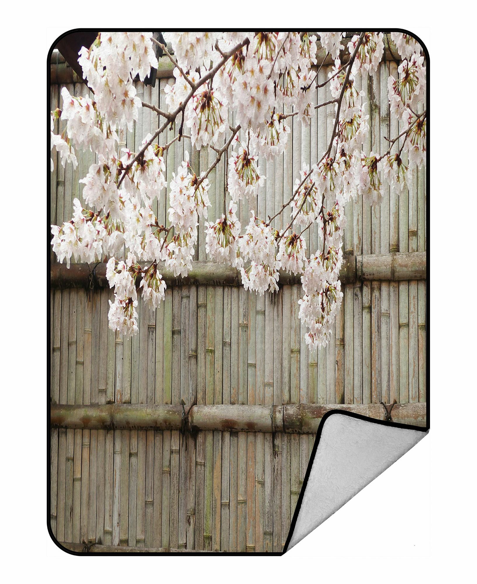 ABPHQTO Sakura Japanese Cherry Blossoms Fleece Blanket Fleece Back ...