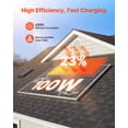 VEVOR 100W Monocrystalline Solar Panel, 23% High-Efficiency Mono PV ...