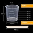 50 Pack 60ml/2oz Plastic Graduated Cups Transparent Scale Clear Epoxy ...