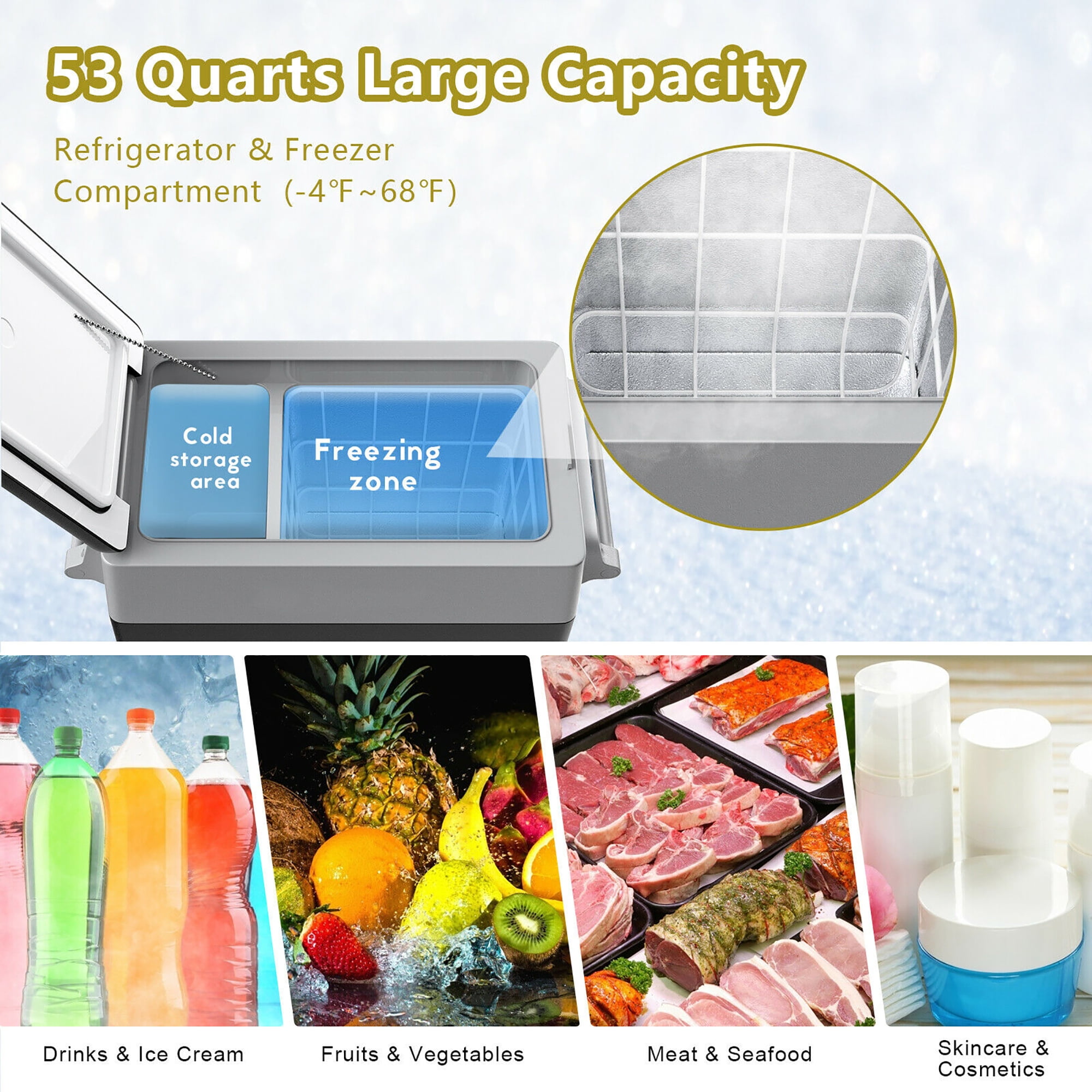Costway Portable Compressor Car Refrigerator with Botswana | Ubuy