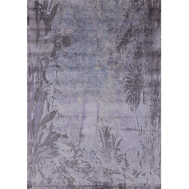 Ahgly Company Indoor Rectangle Mid-Century Modern Dark Gray Oriental ...