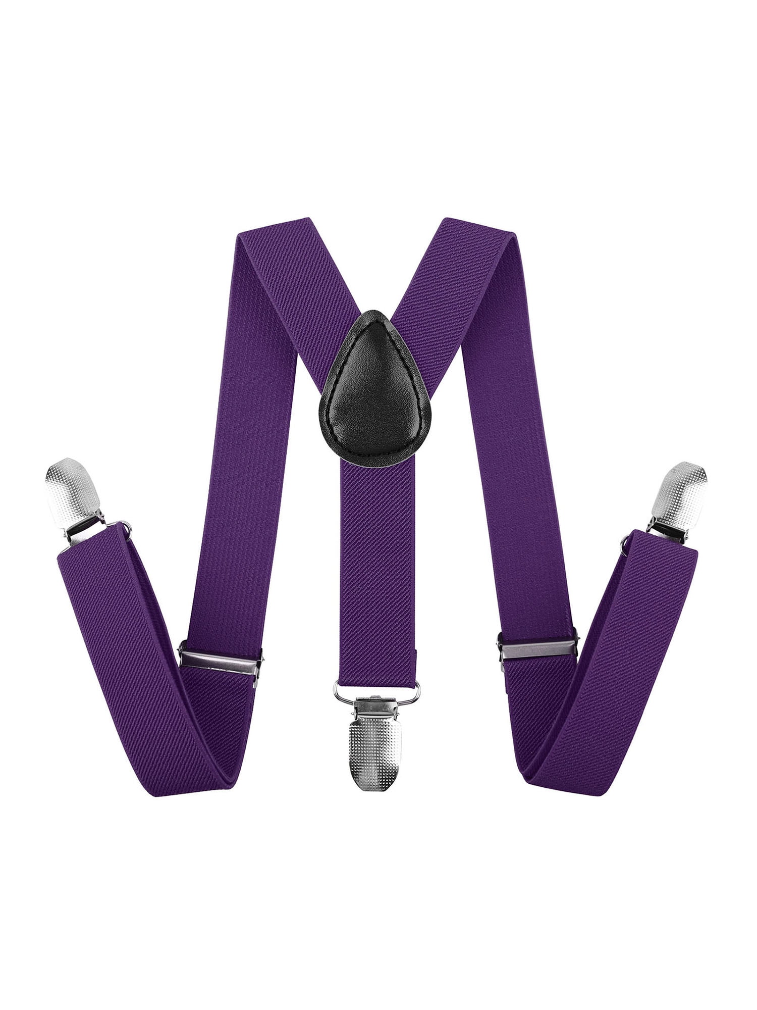 Adjustable Elastic Suspenders for Children Boys Kids,Dark Purple, 22 ...